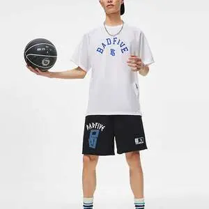 LI-NING Badfive Logo T-shirt 'white Blue - White/blue