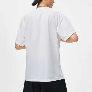 LI-NING Badfive Logo T-shirt 'white Blue - White/blue