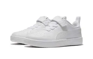 PUMA Leather Lace Up Sneakers With Hook-and-loop Closure