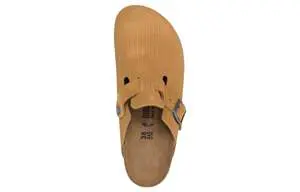 BIRKENSTOCK Boston Suede Embossed Clogs - Brown