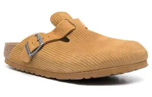 BIRKENSTOCK Boston Suede Embossed Clogs - Brown