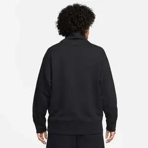 Nike Tech Fleece Reimagined Oversized Turtleneck Sweatshirt - Black