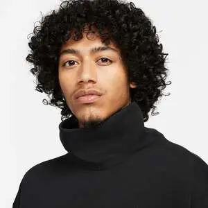 Nike Tech Fleece Reimagined Oversized Turtleneck Sweatshirt - Black