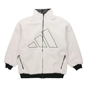 Adidas Reversible Fleece Jacket With Graphic Print