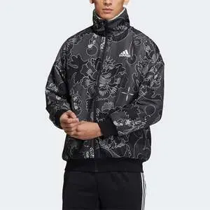 Adidas Reversible Fleece Jacket With Graphic Print