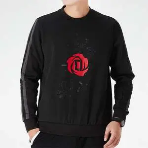 Adidas Crewneck Pullover With Rose Graphic