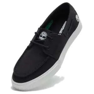 Timberland Low Top Lace Up Canvas Sneakers - Black