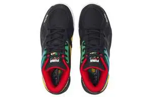PUMA Black Fives X Trc Blaze Court Basketball Sneakers - Black/red/blue