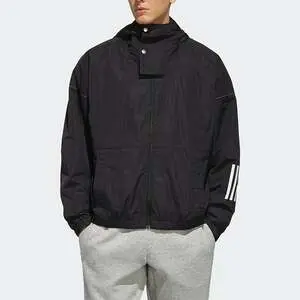 Adidas Sporty Hooded Jacket With Logo Detail
