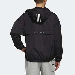 Adidas Sporty Hooded Jacket With Logo Detail