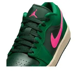 JORDAN 1 Low Sneakers - Fir/malachite/pink Blast