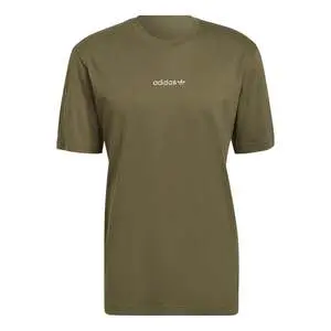 Adidas Originals Logo Printing Round Neck Short Sleeve Green - Default Color