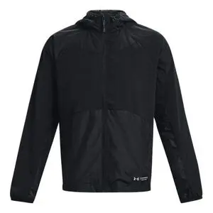 Under Armour Rush Woven Full-zip Hooded Jacket - Black