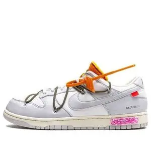 Nike X Off-white Dunk Low 'lot 22 Of 50 - Gray/white