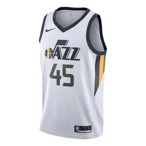 Nike Nba Utah Jazz 45 Fan Edition Jersey - Whitegreen