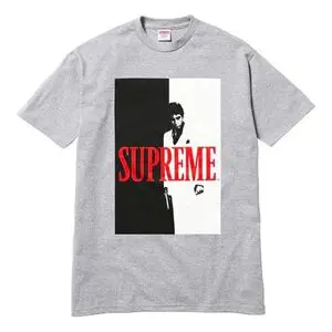 Supreme Fw17 Scarface Split Heather Tee - Grey