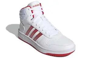 Adidas Hoops 2.0 Mid Top Sneakers - White/red