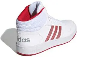 Adidas Hoops 2.0 Mid Top Sneakers - White/red