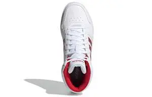 Adidas Hoops 2.0 Mid Top Sneakers - White/red