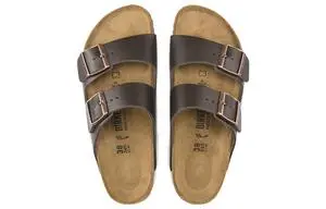 BIRKENSTOCK Arizona Leather Sandals - Dark Brown
