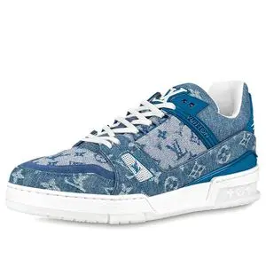 LOUIS VUITTON Trainer Sneakers Denim Monogram - Blue/white