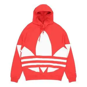 Adidas Originals Hooded Drawstring Sweatshirt - Red