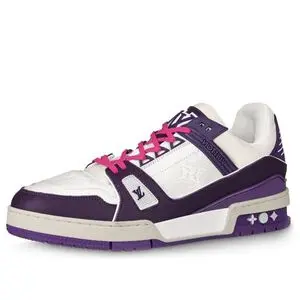 LOUIS VUITTON Trainer Sneakers - White/purple/pink