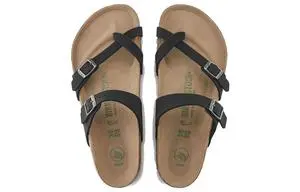 BIRKENSTOCK Mayari Vegan Birko-flor Birkibuc Sandals - Black