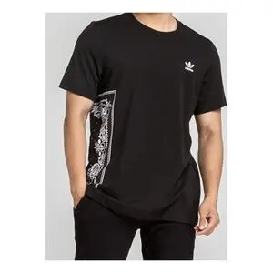 Adidas Originals Side Cashew Printing Sports Short Sleeve - Black