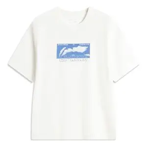 LI-NING Anything Is Possible Graphic T-shirt 'white - White/blue