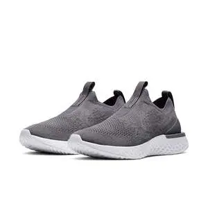 Nike Epic Phantom React Flyknit Athletic Sneakers - Grey