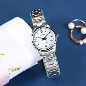 Casio Quartz Analog Stainless Steel Watch - Silver