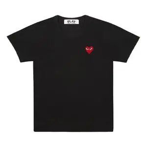 Play Comme Des Garcon COMME Des GARCONS PLAY Small Heart Logo T-Shirt Black
