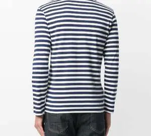 Play Comme Des Garcon Long Sleeve Striped T-shirt - Bluewhite
