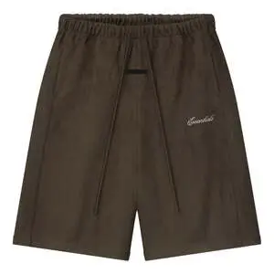 Fear Of God Suede Fleece Relaxed Sweatshort With Piping - Brown
