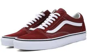VANS Old Skool Low Top Suede Sneakers - Red