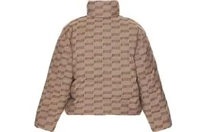 Balenciaga Bb Monogram Puffer Jacket - Beige/brown