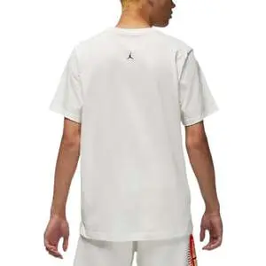 JORDAN Solid Color Round Neck Pullover Brand Short Sleeve T-shirt White