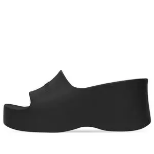 Balenciaga Rubber Wedge Sandals - Black