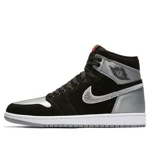 JORDAN Air Jordan 1 Retro High OG X Aleali May "Satin Shadow" Sneakers Black/shadow Grey-white