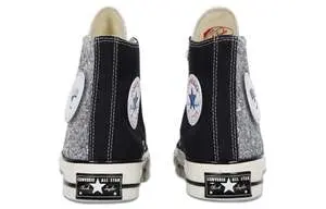 CONVERSE X Chiara Ferragni Chuck 70 Silver Glitter High Top Sneakers - Black