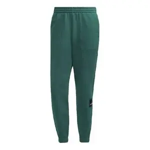 Adidas Logo Solid Color Loose Bundle Feet Sports Pants/trousers/joggers Green - Default Color