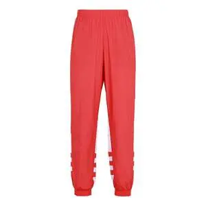 Adidas Originals Big Trefoil Track Pants Black Logo - Red
