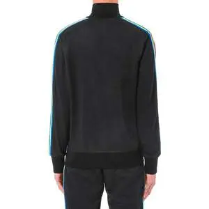 Palm Angels Track Jacket With Rainbow Stripes - Black
