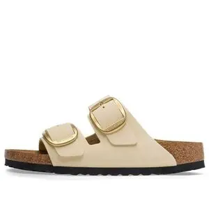BIRKENSTOCK Arizona Big Buckle Nubuk Leather Sandals - Beige