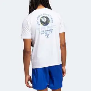 Adidas Tmac Tee 8 Pattern Printing Round Neck Pullover Short Sleeve White T-shirt