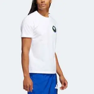 Adidas Tmac Tee 8 Pattern Printing Round Neck Pullover Short Sleeve White T-shirt