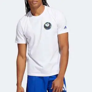 Adidas Tmac Tee 8 Pattern Printing Round Neck Pullover Short Sleeve White T-shirt