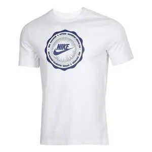 Nike Logo Printing Round Neck Short Sleeve - White