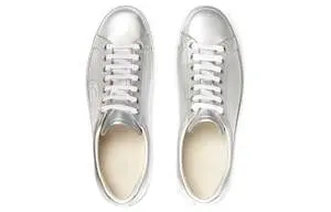 Gucci Ace Metallic Sneakers - Metallic Silver